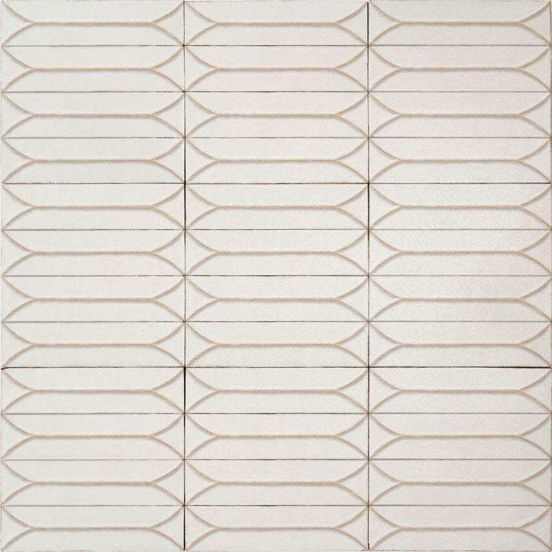 Marazzi Terramater Vanilla Wave Crest TM20 Glossy Porcelain Tile — Stone & Tile Shoppe, Inc.