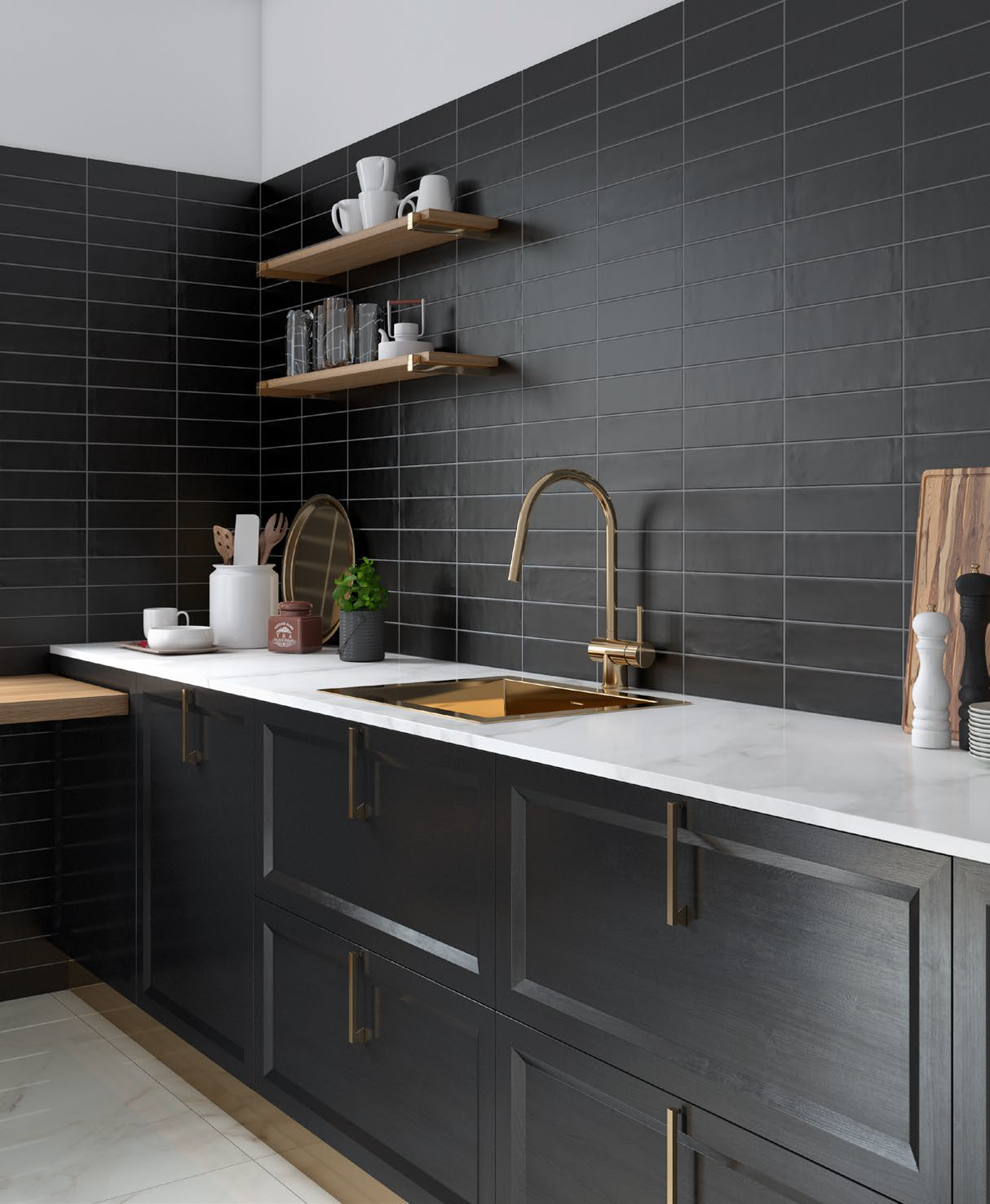 Manhattan Black Matte Porcelain Tile | Lowest Price — Stone & Tile ...