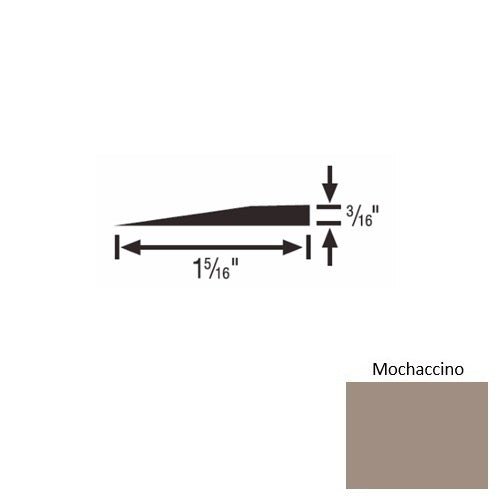 Roppe Solid 678 Mochaccino Rubber Reducer Strip | Lowest Price — Stone & Tile Shoppe, Inc.