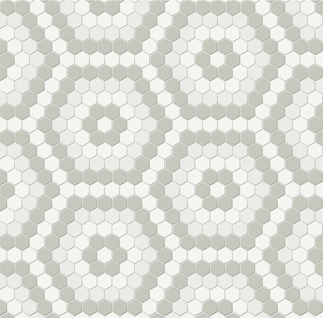 Full Sheet Sample - Soho Morning Blend Hexagon Porcelain Mosaic - 8.25 ...