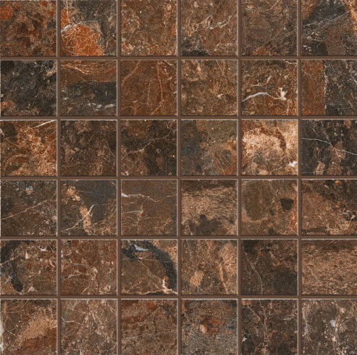 Happy Floors Mun Rust Matte Porcelain Mosaic | Lowest Price — Stone ...