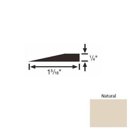 Roppe Solid 122 Natural Rubber Reducer Strip | Lowest Price — Stone ...