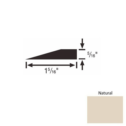 Roppe Solid 122 Natural Rubber Reducer Strip | Lowest Price — Stone ...