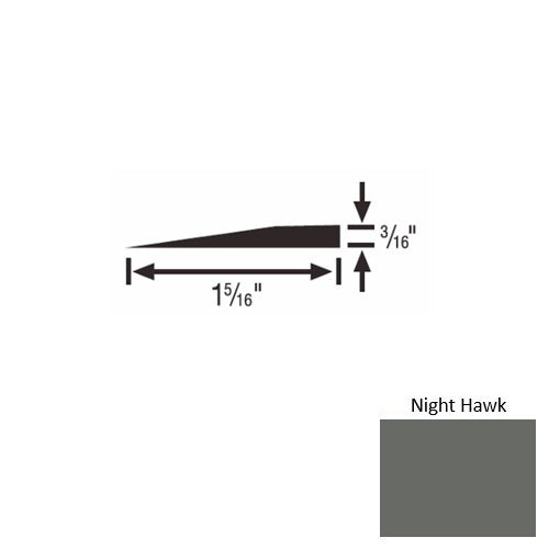 Roppe Solid 668 Night Hawk Rubber Reducer Strip | Lowest Price — Stone ...