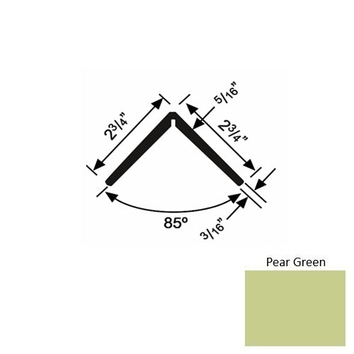 Roppe Solid 648 Pear Green Rubber Corner Guard | Lowest Price — Stone ...