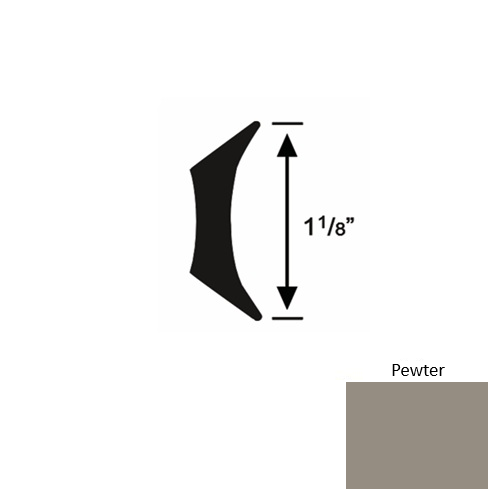 Roppe Solid 178 Pewter Rubber Fillet Strip | Lowest Price — Stone ...