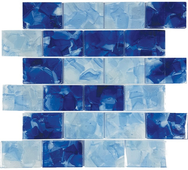 Tesoro Aquatica Flower Pool Blend Glossy Glass Mosaic — Stone & Tile ...