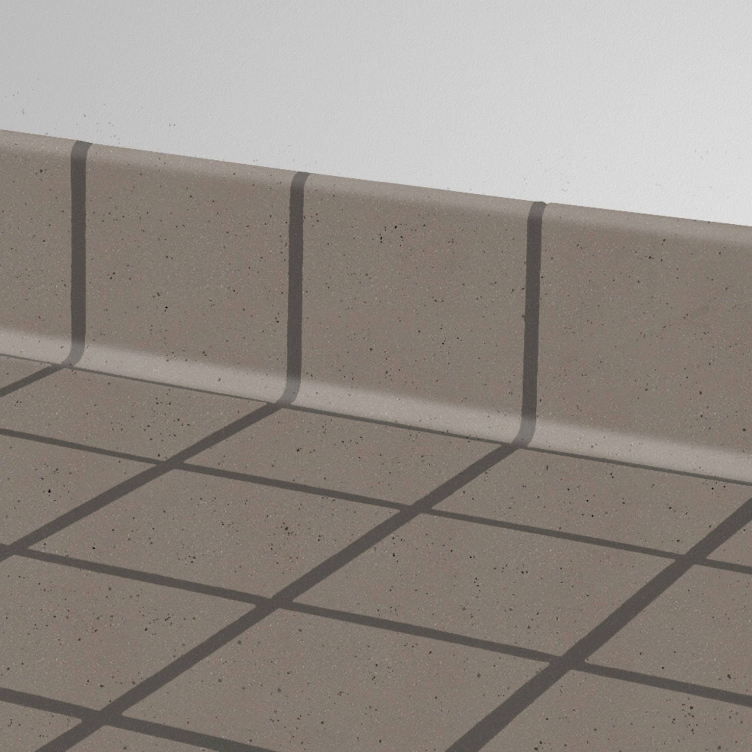 Florenza Ceramic Ironspot Puritan Grey Matte Quarry Cove Base — Stone ...