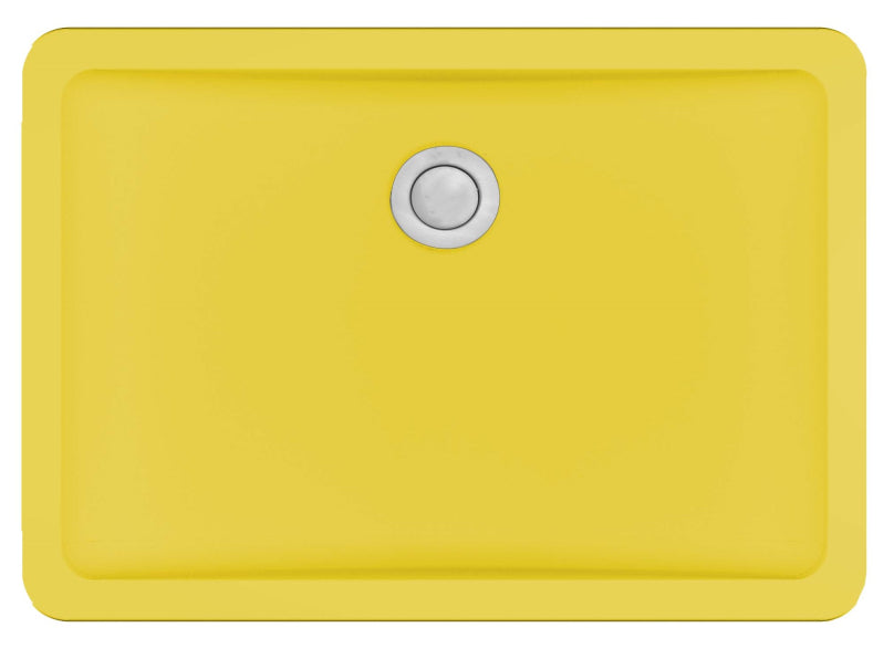 Karran Q.309.YE Yellow Undermount Seamless Bathroom Sink - 20" x 14" x ...