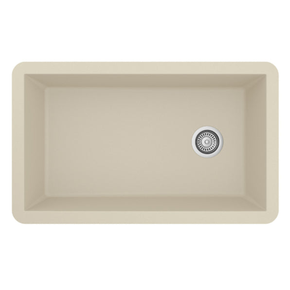 Karran QU-670-BI Bisque Undermount Single Bowl Kitchen Sink — Stone ...