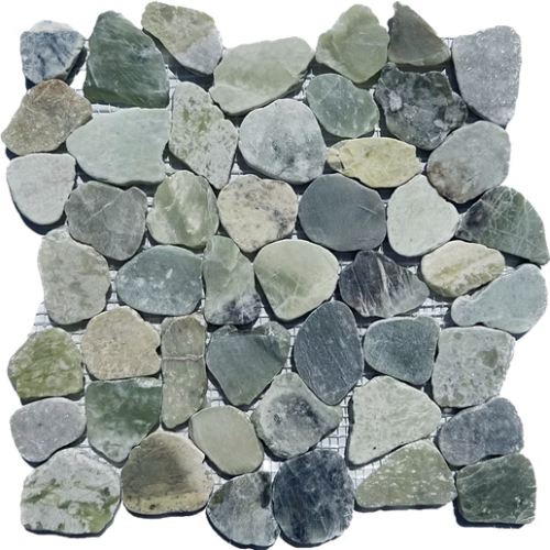 Stanza International Flat Jade Interlocking Pebble Mosaic — Stone ...