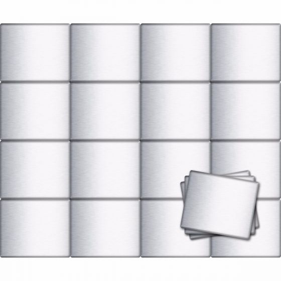 Stainless Steel Tile Fiberock Backer Subway Half Tile — Stone & Tile ...