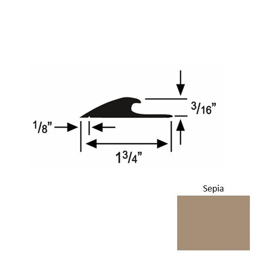 Roppe Solid 679 Sepia Rubber Custom Carpet Edging | Lowest Price ...