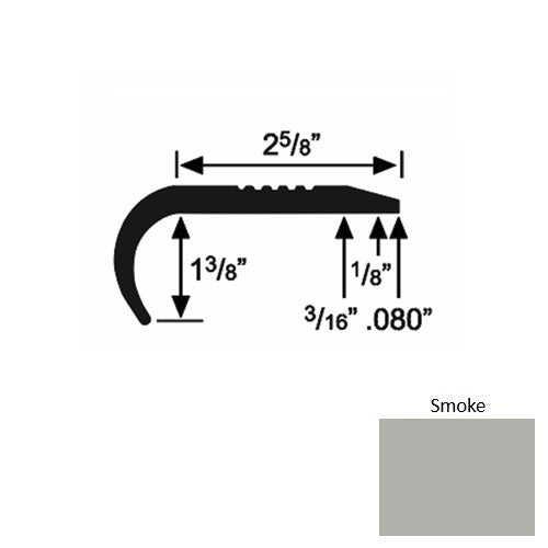Roppe Solid 174 Smoke Rubber Residential Stair Nosing | Lowest Price ...