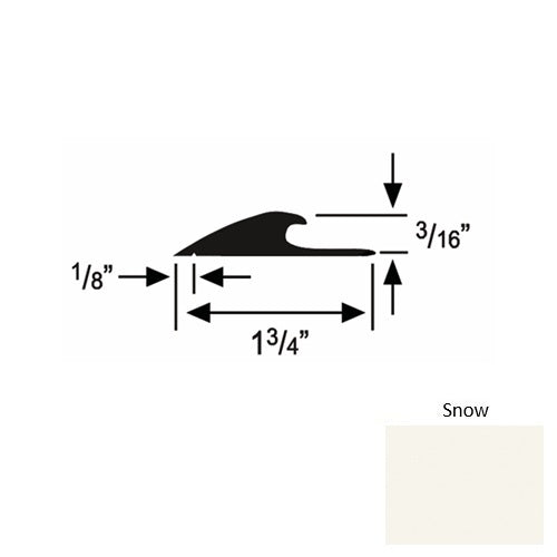 Roppe Solid 161 Snow Rubber Custom Carpet Edging | Lowest Price — Stone ...