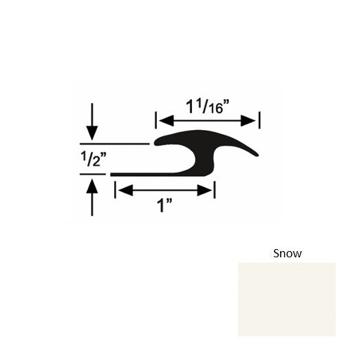 Roppe Solid 161 Snow Rubber Tile / Carpet Joiner | Lowest Price — Stone ...