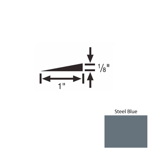 Roppe Solid 177 Steel Blue Rubber Reducer Strip | Lowest Price — Stone ...