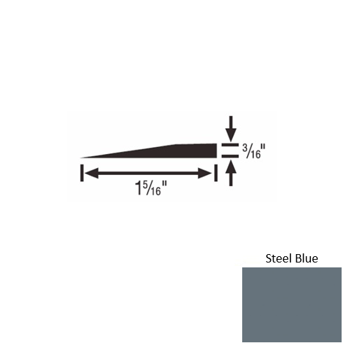 Roppe Solid 177 Steel Blue Rubber Reducer Strip | Lowest Price — Stone ...