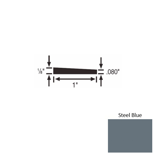 Roppe Solid 177 Steel Blue Rubber Reducer Strip | Lowest Price — Stone ...