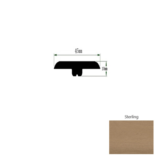 Metroflor Genesis Authentics Sterling Matte Vinyl T Molding — Stone ...