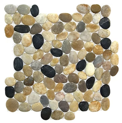 Stanza International Round Rio Interlocking Pebble Mosaic — Stone ...