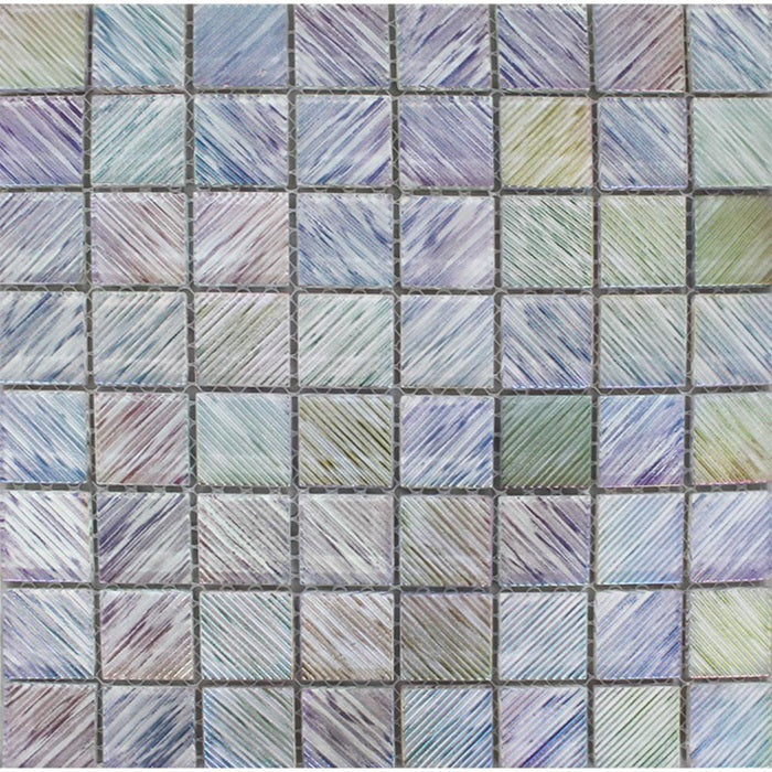 Full Sheet Sample - Aquatica Ultraviolet Light Grey Glass Mosaic - 1.5 ...