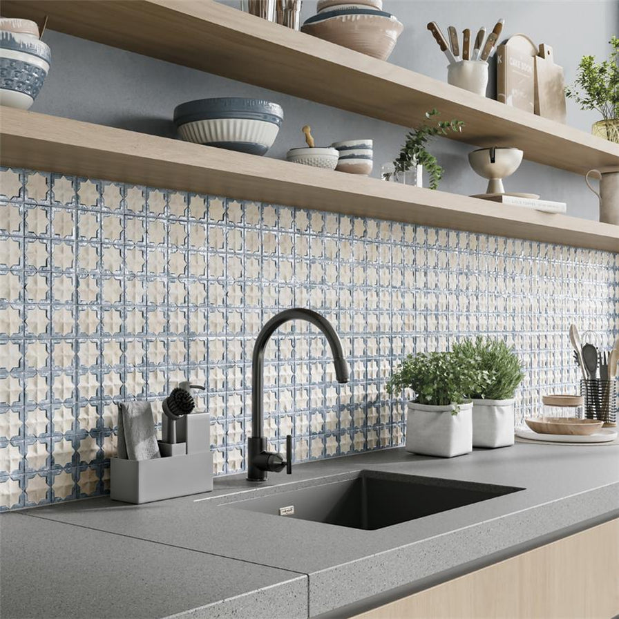 Somer Tile Tetuan Astre Arena Aqua Textured Porcelain Tile — Stone & Tile Shoppe, Inc.