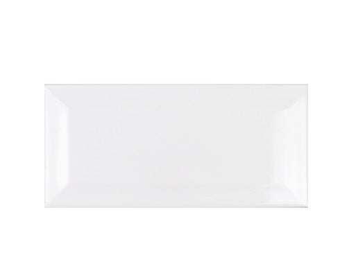 Tesoro Classic White Beveled Glossy Ceramic Tile | Lowest Price — Stone ...