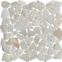 Full Sheet Sample - Aquatica Ocean Stones Fit White Quartz Deco Pebble ...