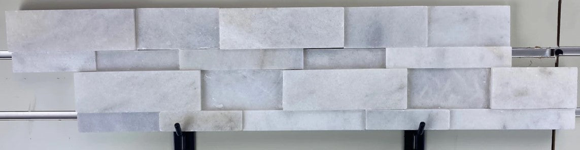 Afyon White 3D Honed Marble Ledgestone | Lowest Price — Stone & Tile ...