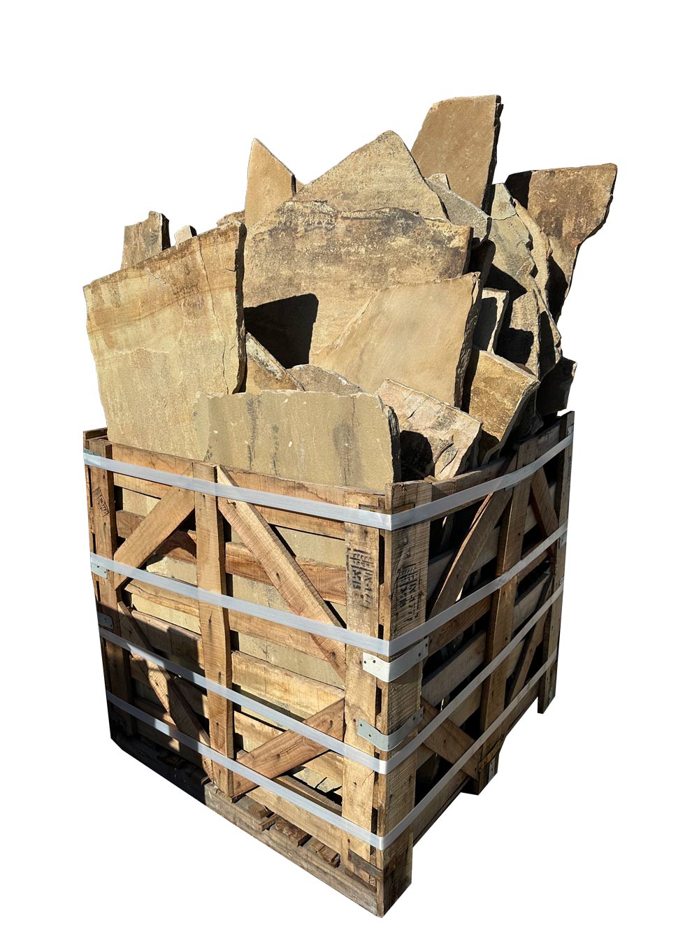 Aged Fossil Natural Cleft Face & Back Sandstone Flagstone — Stone ...