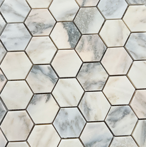 Alabama Rose Marble Mosaic - 2" Hexagon Honed — Stone & Tile Shoppe, Inc.