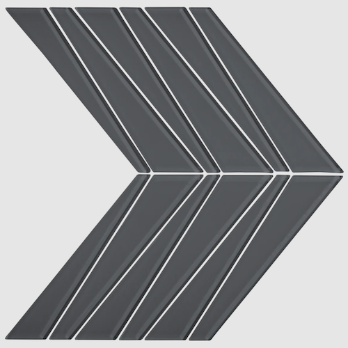 Island Stone Glass Essentials Graphite Glossy and Matte Glass Mosaic ...