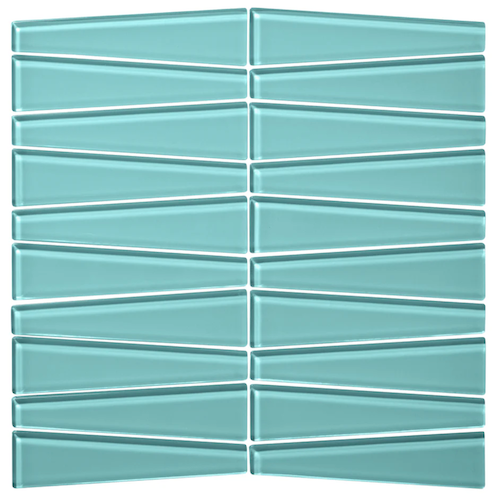 Island Stone Glass Essentials Azure Glossy and Matte Glass Mosaic ...