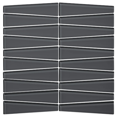 Island Stone Glass Essentials Graphite Glossy and Matte Glass Mosaic ...