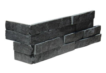 Black Split Face Quartzite Ledgestone Corner | Lowest Price — Stone ...