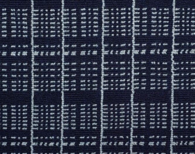 Crescent by Stanton Crescent Briggs Navy Pattern Wool Carpet — Stone ...