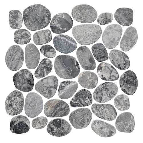 Island Stone Pebble Nebula Honed Marble Mosaic | Lowest Price — Stone ...