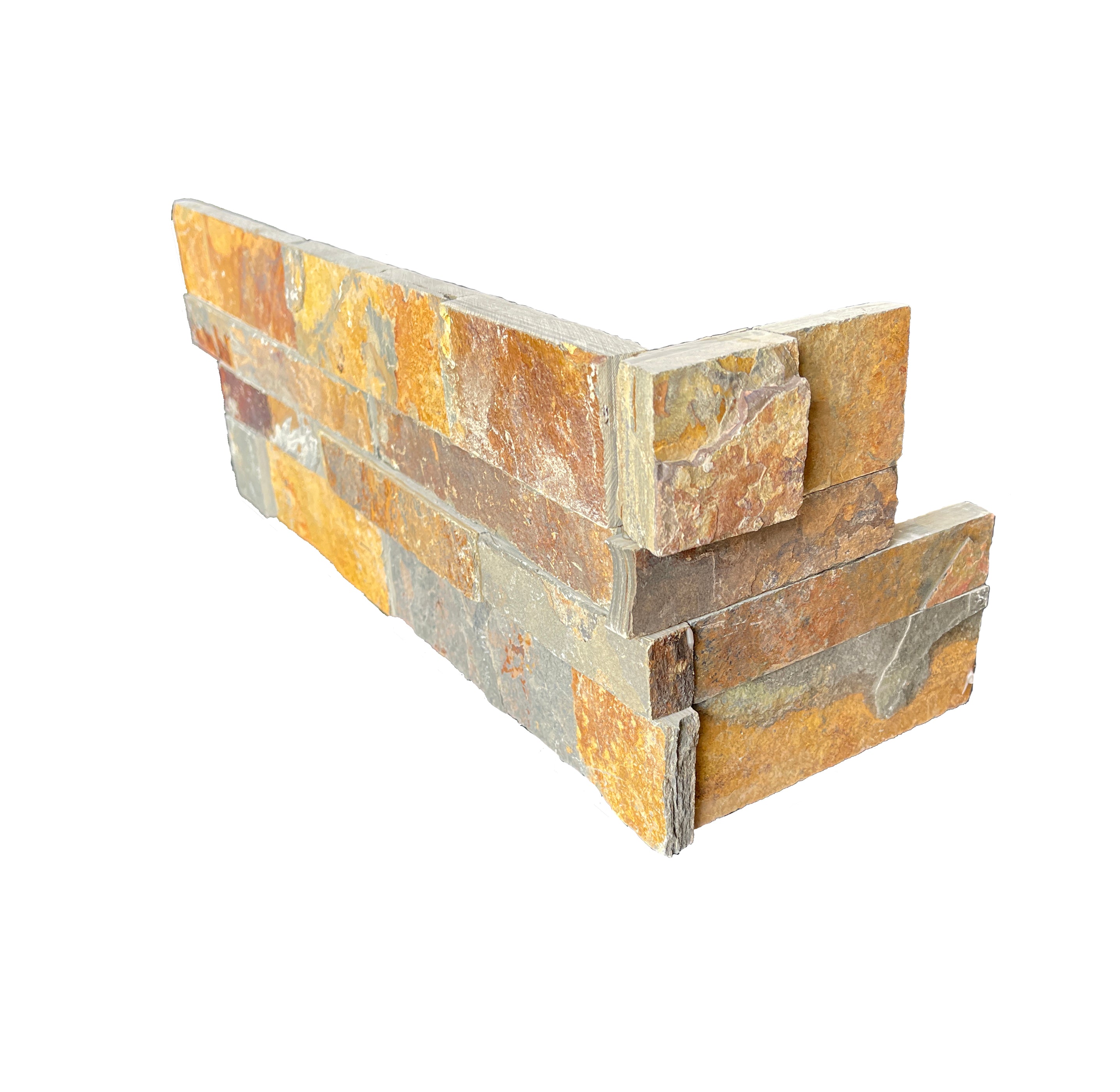 California Gold Split Face Slate Ledgestone Corner — Stone & Tile ...