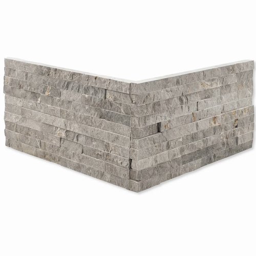 Island Stone Textures Volcano Grey Split Face Marble Mini Split Corner ...