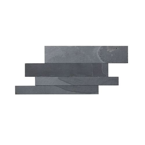 Island Stone Textures Sutra Black Split Face Slate Mosaic — Stone & Tile Shoppe, Inc.