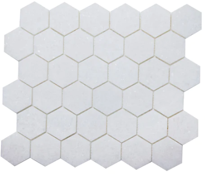 Crystal White Marble Mosaic - 2" Hexagon Honed | Lowest Price — Stone ...