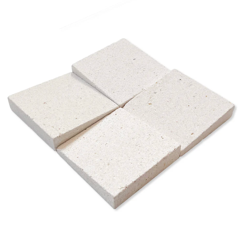 Island Stone V Squares White Fossil Honed Limestone Tile — Stone & Tile ...