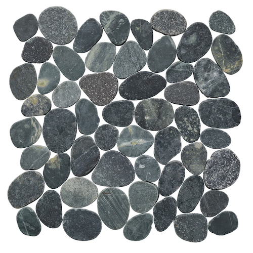 Island Stone Pebble Medan Charcoal Honed Mosaic | Lowest Price — Stone ...