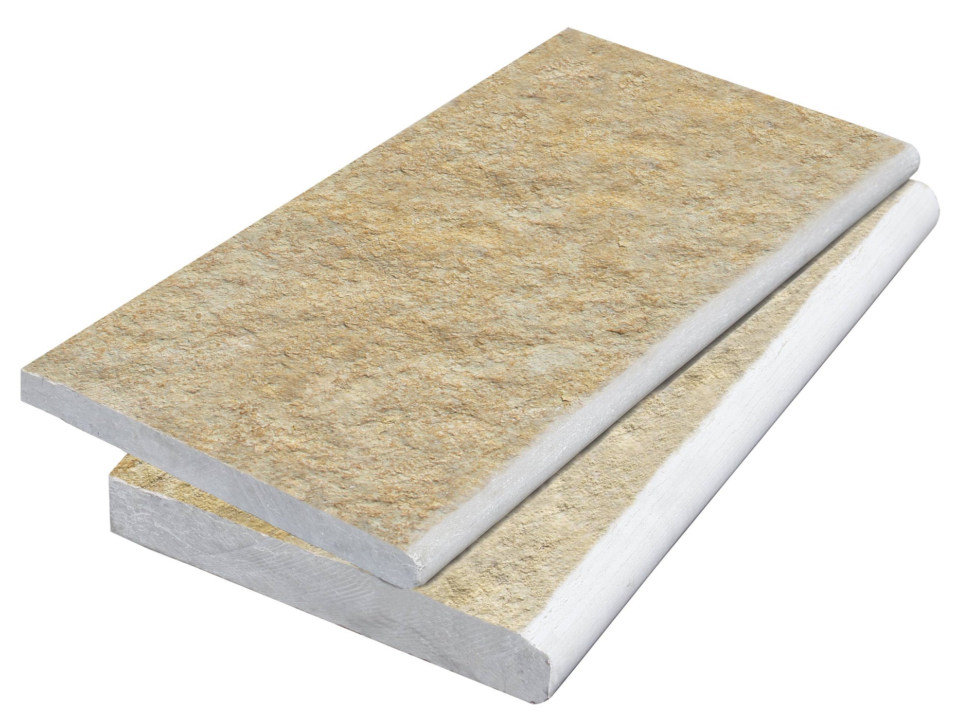 French Vanilla Natural Cleft Face & Back Limestone Pool Coping — Stone ...