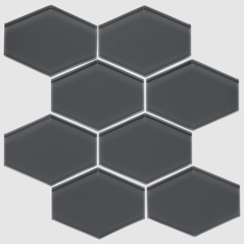 Island Stone Glass Essentials Graphite Glossy and Matte Glass Mosaic ...