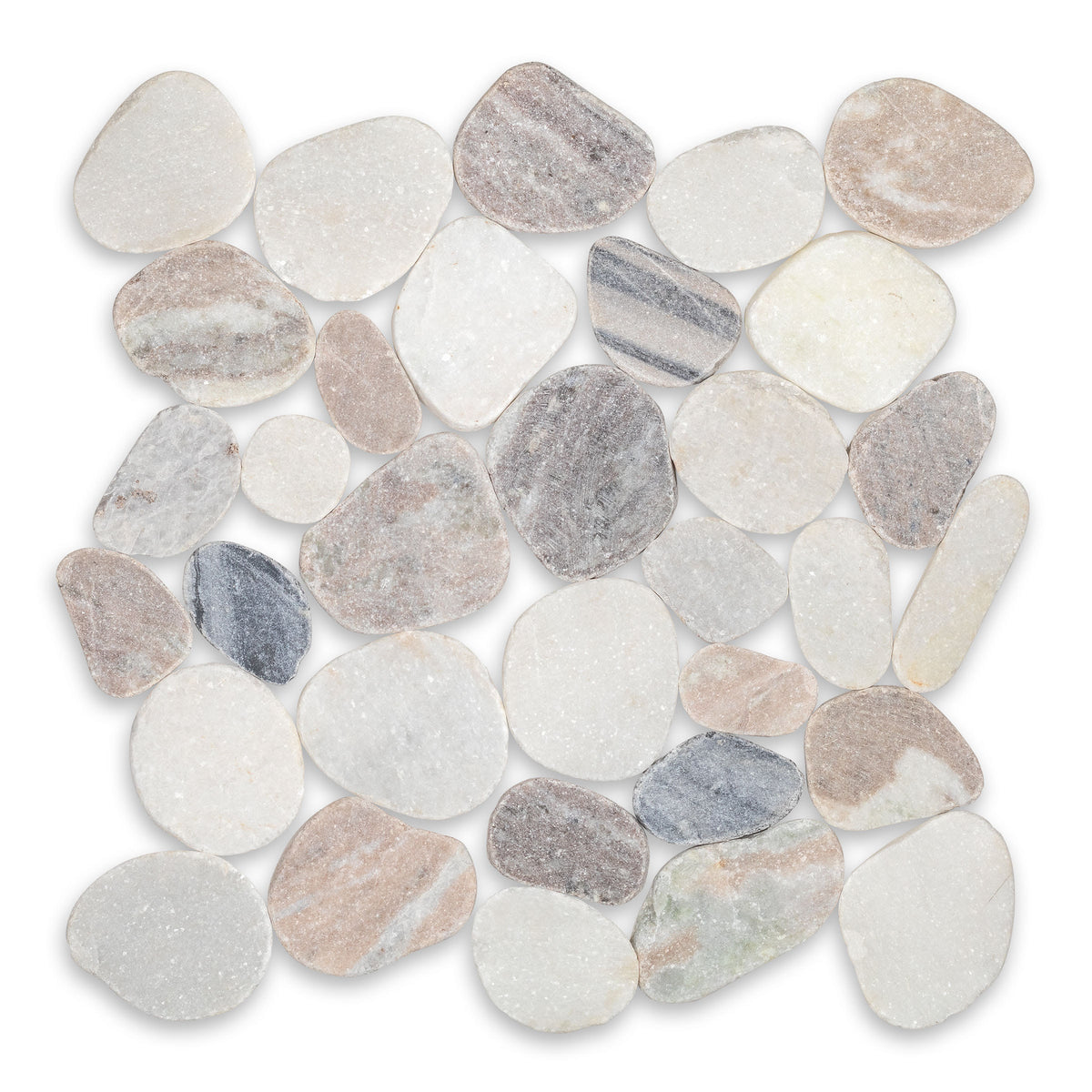 Greige Flat Matte Marble Pebble | Lowest Price — Stone & Tile Shoppe, Inc.