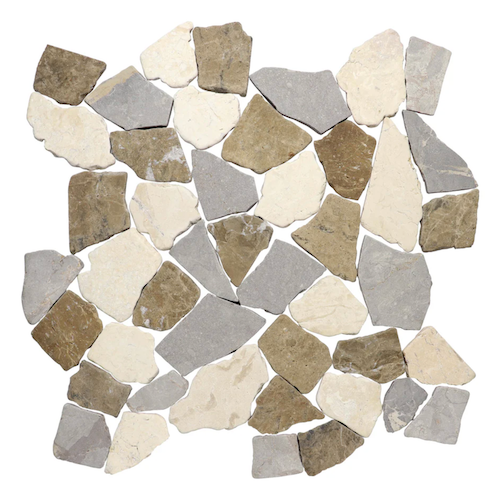 Island Stone Random Sterling Megamix JG Tumbled Marble Mosaic — Stone ...