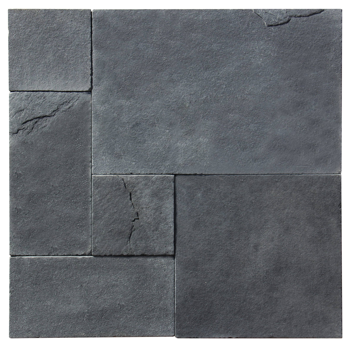 Indian Black Tumbled Limestone French Paver Versailles Pattern — Stone ...