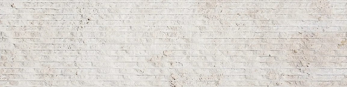 Ivory Raked Travertine Wall Panel | Lowest Price — Stone & Tile Shoppe ...